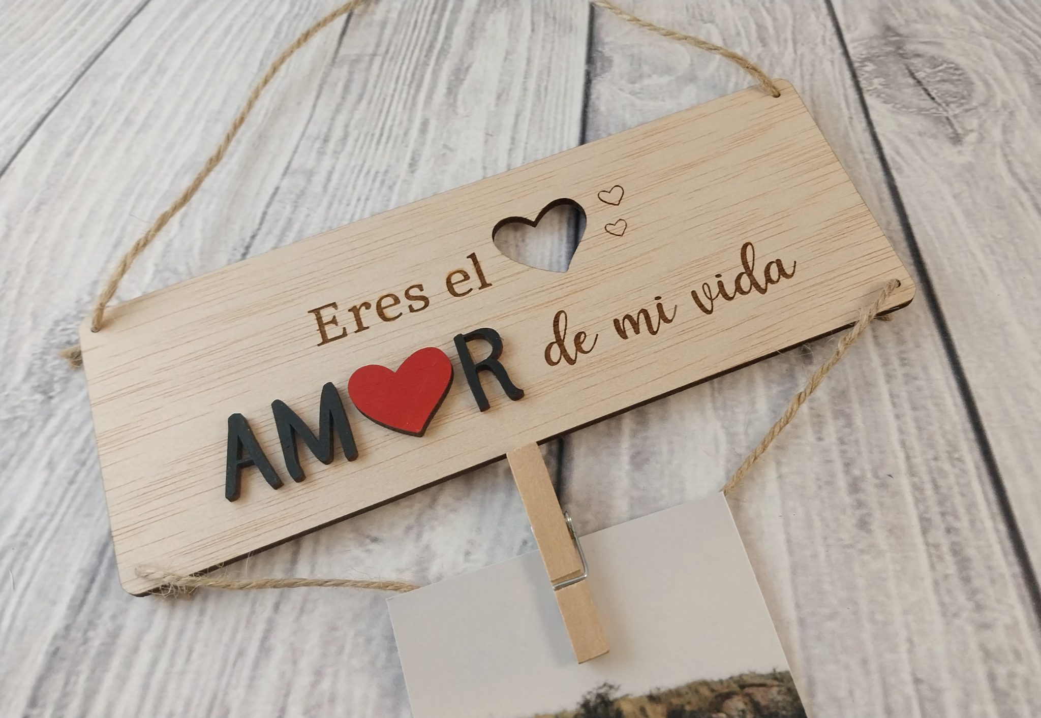 Marco con Pinzas Eres el Amor de Mi Vida - Manos Inkietas